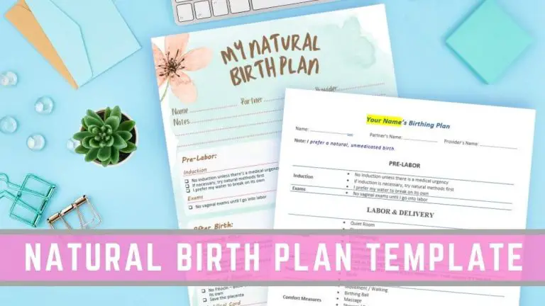 Printable Natural Birth Plan Template Free Word Pdf Conquering